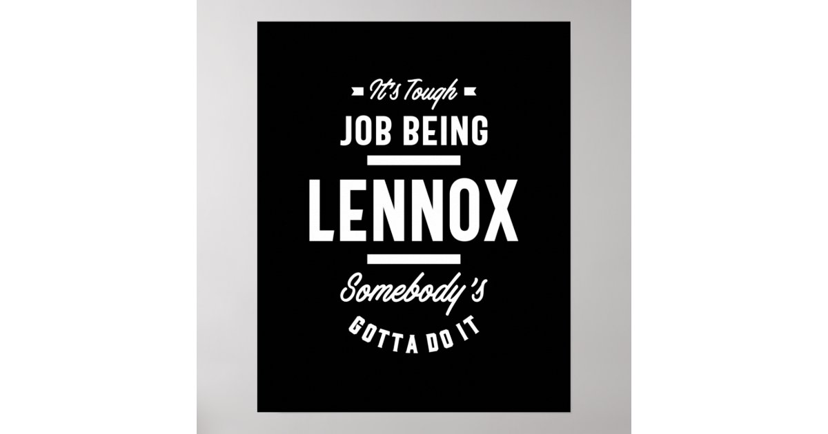 Lennox Personalized Name Birthday Poster | Zazzle