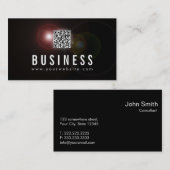 Lens Flare QR Code Consulting Business Card | Zazzle