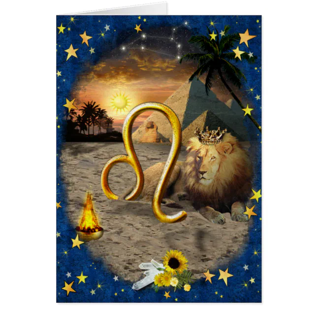 Leo ♌ Art Collage Card | Zazzle