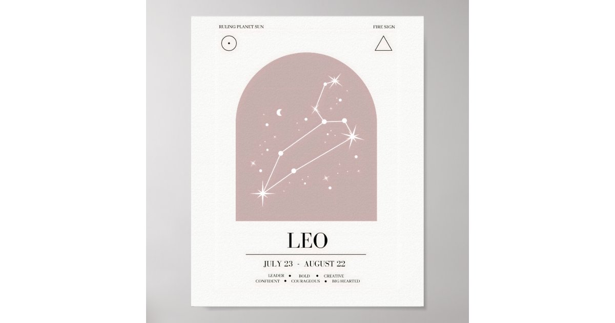 Leo Astrology Chart Poster | Zazzle