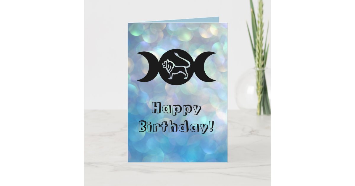 Leo astrology sun sign zodiac birthday card | Zazzle