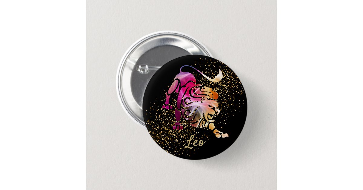 Leo - Birthday Sign Button | Zazzle