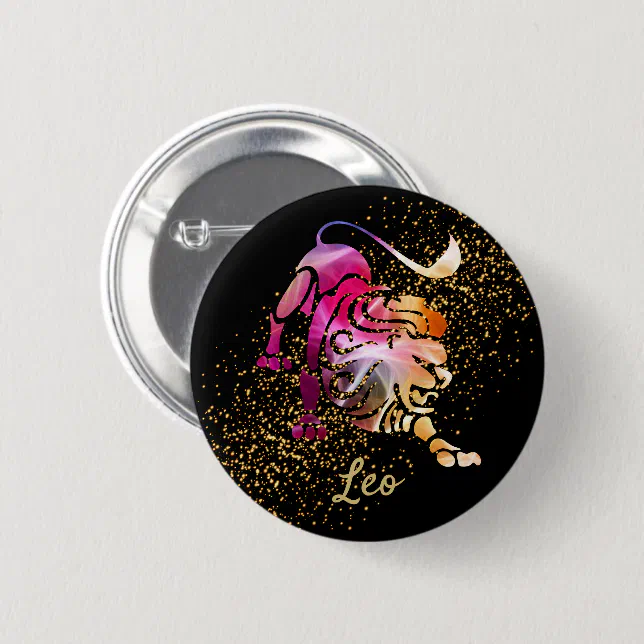 Leo - Birthday Sign Button | Zazzle
