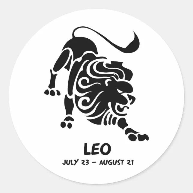 Leo Classic Round Sticker | Zazzle