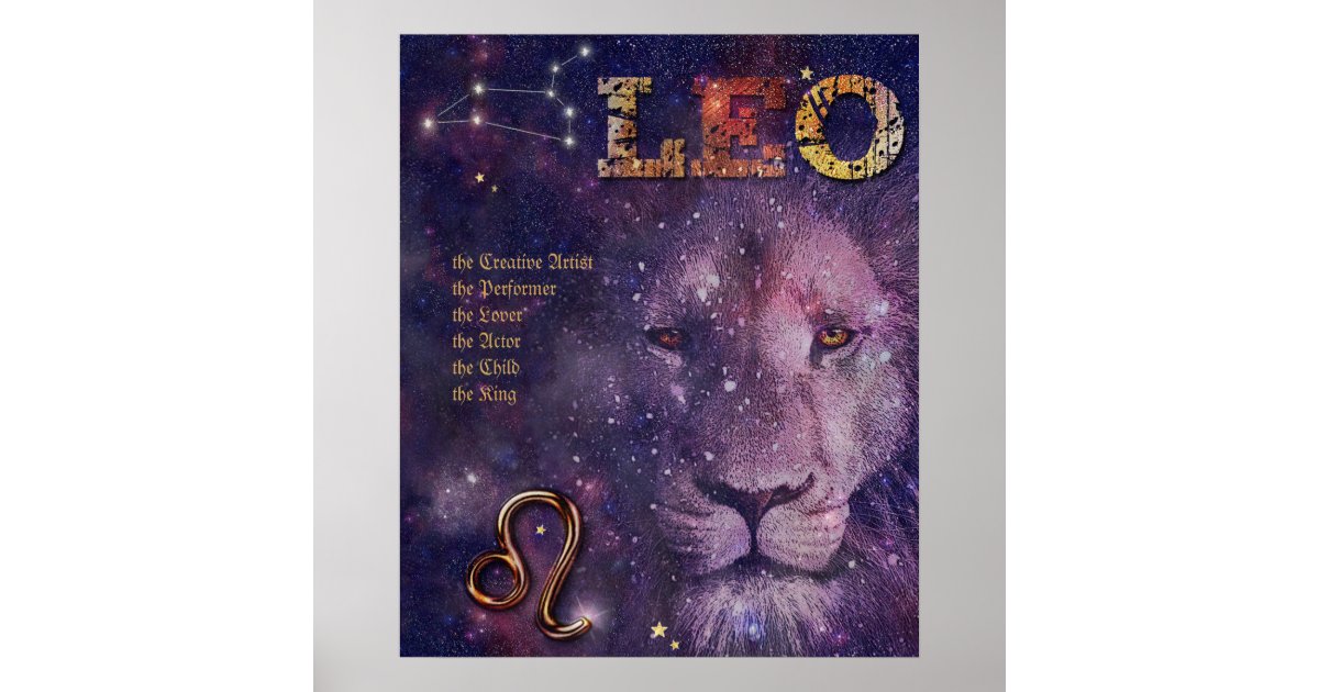 Leo ♌ Poster (customizable) | Zazzle