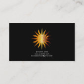 Leo Sun Fire Sign Birth Month Red & Gold Firey Business Card | Zazzle