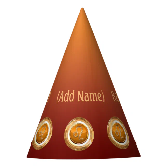LEO - The Lion Horoscope Symbol Party Hat | Zazzle