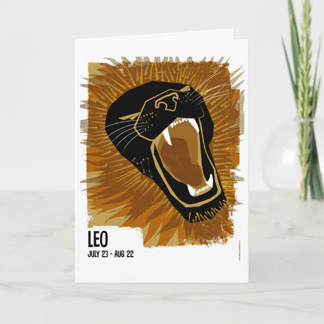 Leo the Lion Zodiac Card | Zazzle
