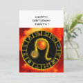 LEO,TOPAZ GEM,ZODIACAL SIGNS,ZODIAC BIRTHDAY PARTY INVITATION | Zazzle