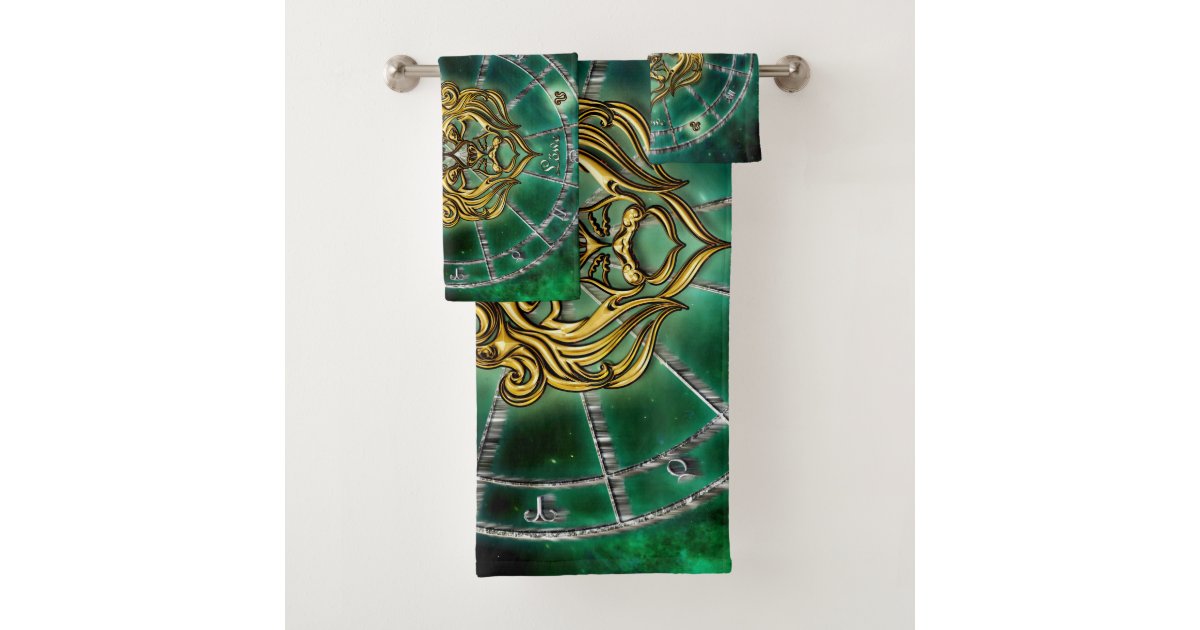 Leo Zodiac Astrology design Bath Towel Set | Zazzle