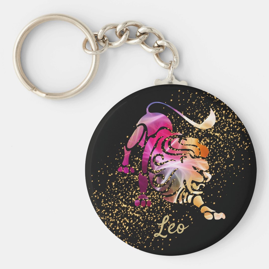 Leo - Zodiac Astrology Sign Keychain | Zazzle