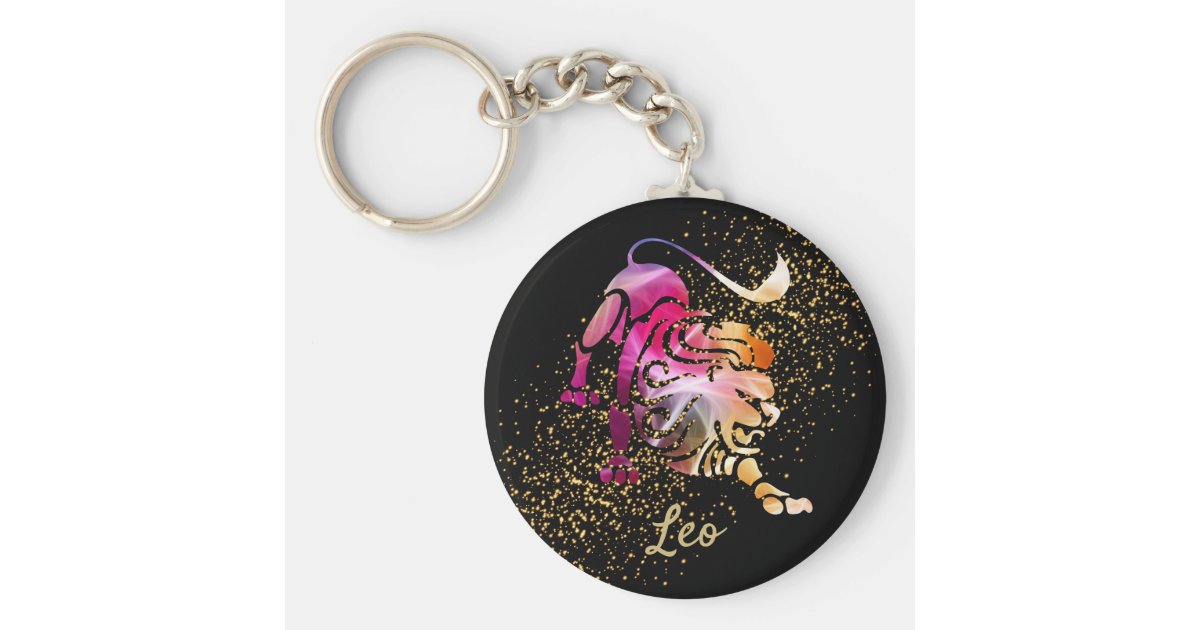 Leo - Zodiac Astrology Sign Keychain | Zazzle.com