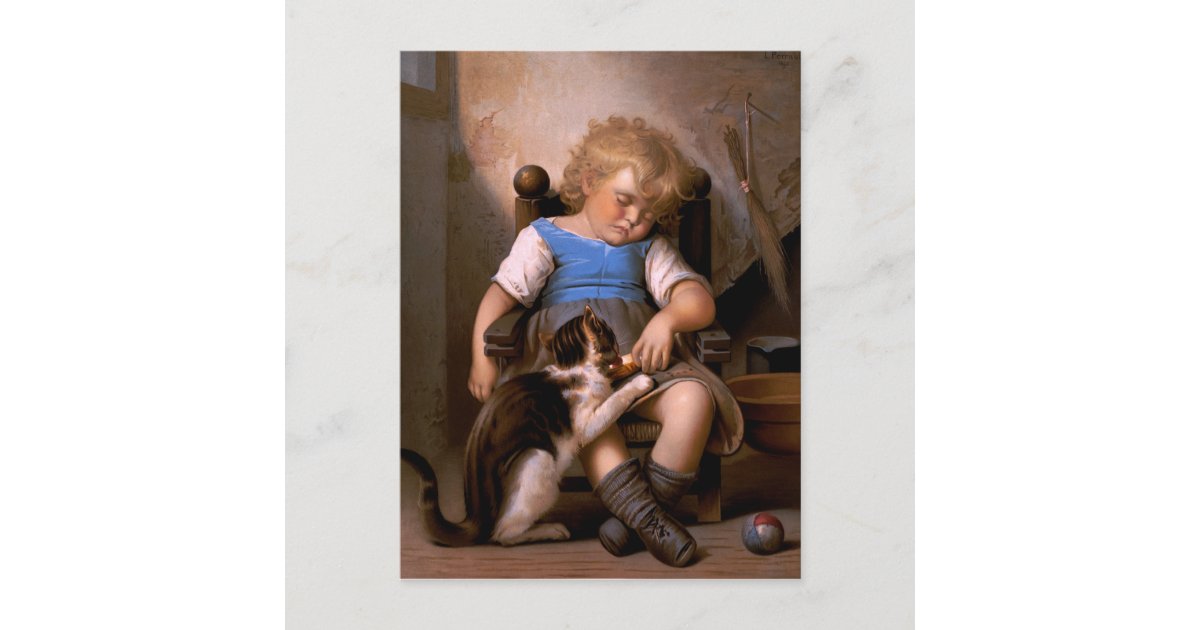Léon Bazille Perrault - Unconscious Sleeper Postcard | Zazzle