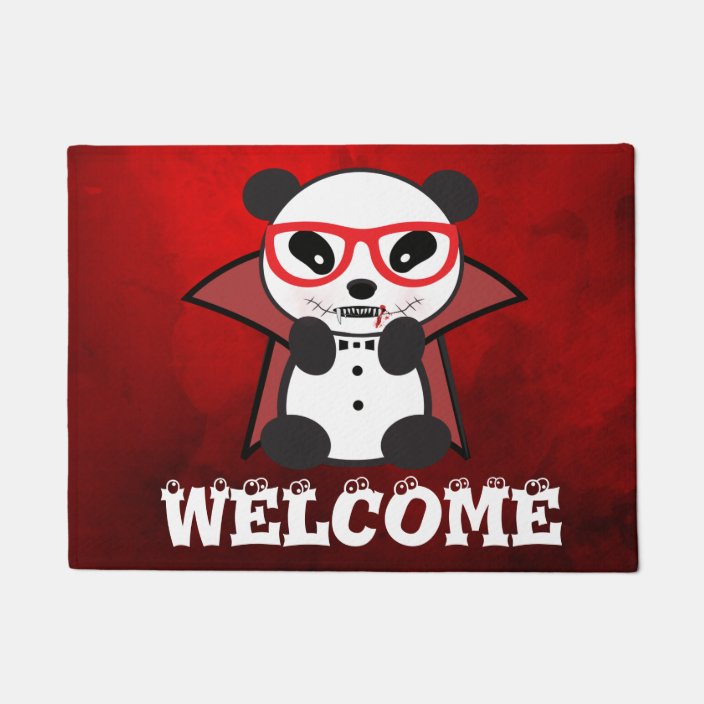 Leon The Panda Bear - Vampire Panda Bear Doormat | Zazzle.com