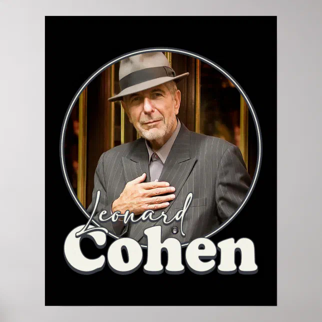 Leonard Cohen Retro Portrait FanArt Tribute Poster | Zazzle