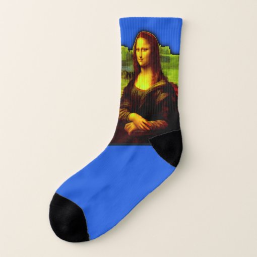 Leonardo da Vinci, Mona Lisa, Art socks | Zazzle