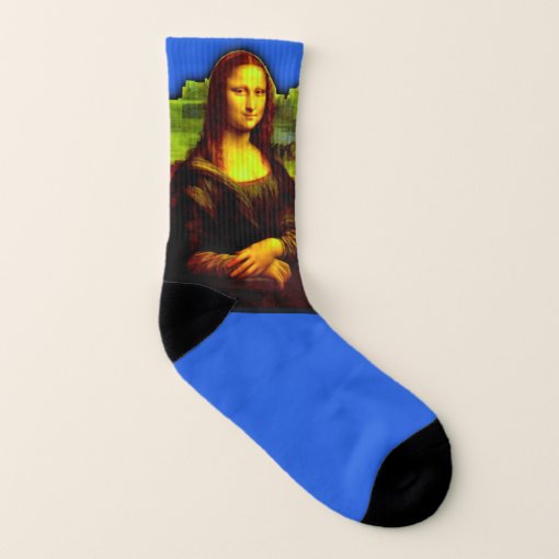 Leonardo da Vinci, Mona Lisa, Art socks | Zazzle