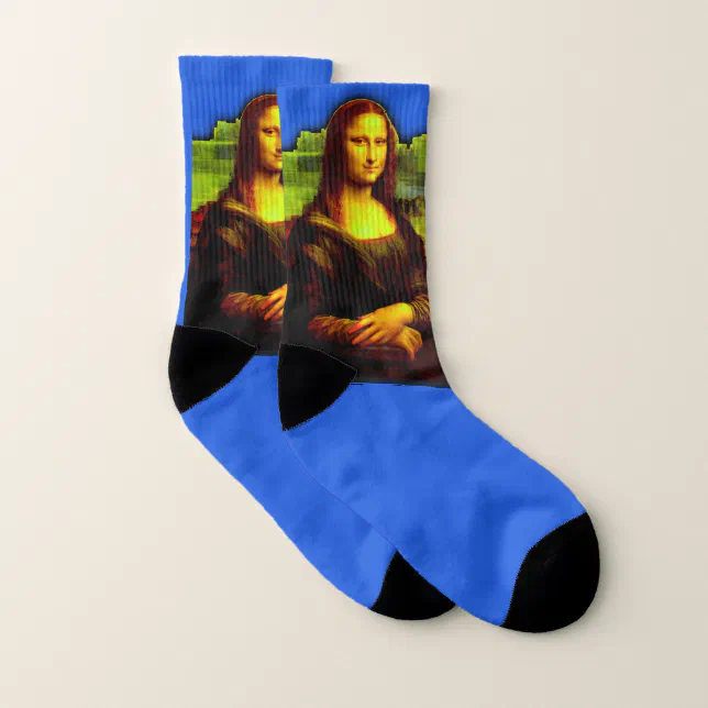 Leonardo da Vinci, Mona Lisa, Art socks | Zazzle