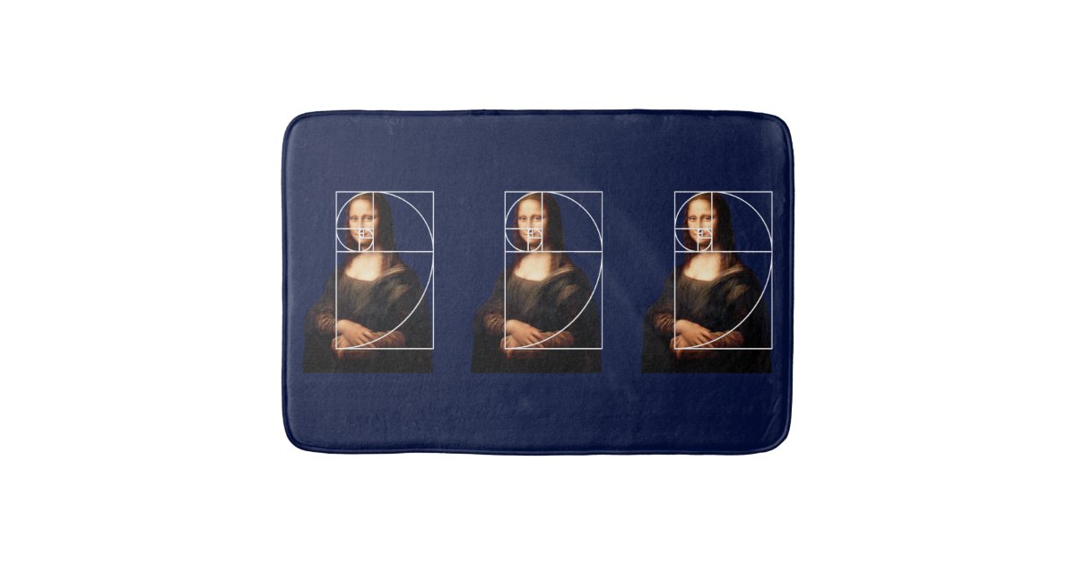 Leonardo da Vinci Mona Lisa Fibonacci Sequence Bath Mat | Zazzle