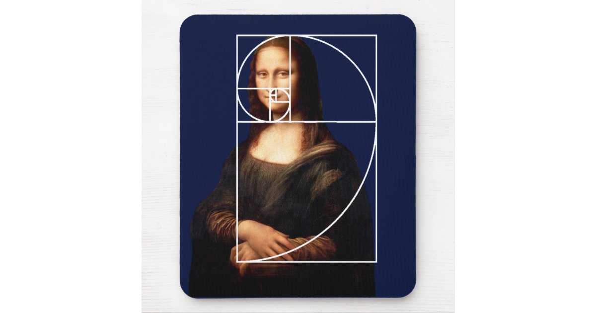 Leonardo da Vinci Mona Lisa Fibonacci Sequence Mouse Pad | Zazzle