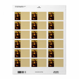 Leonardo Da Vinci Mona Lisa Fine Art Painting Label | Zazzle