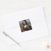 Leonardo da Vinci | Mona Lisa Square Sticker | Zazzle