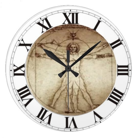 Leonardo da Vinci Vitruvian Man Wall Clock | Zazzle.com