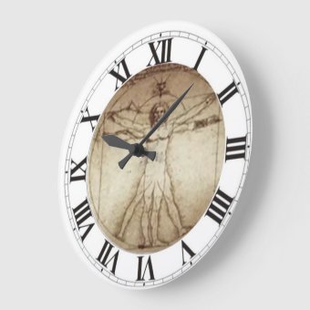 Leonardo da Vinci Vitruvian Man Wall Clock | Zazzle