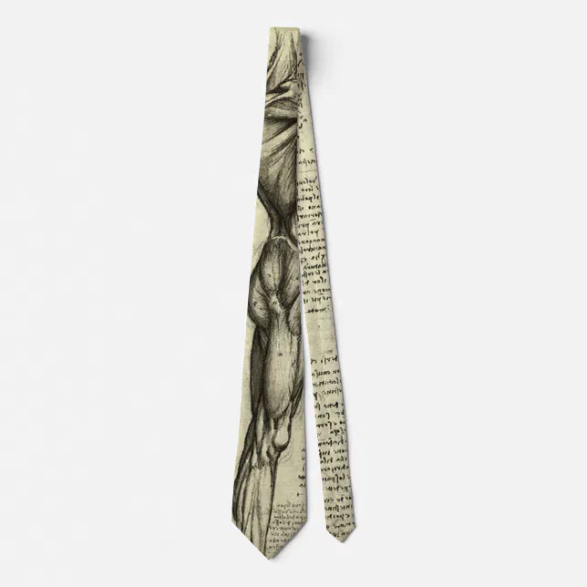 Leonardo da Vinci's Human Anatomy Male Muscles Tie | Zazzle