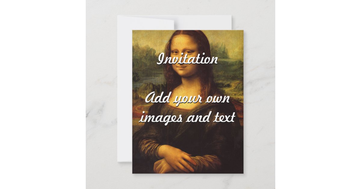 Leonardo Da Vinci's Mona Lisa Invitation | Zazzle