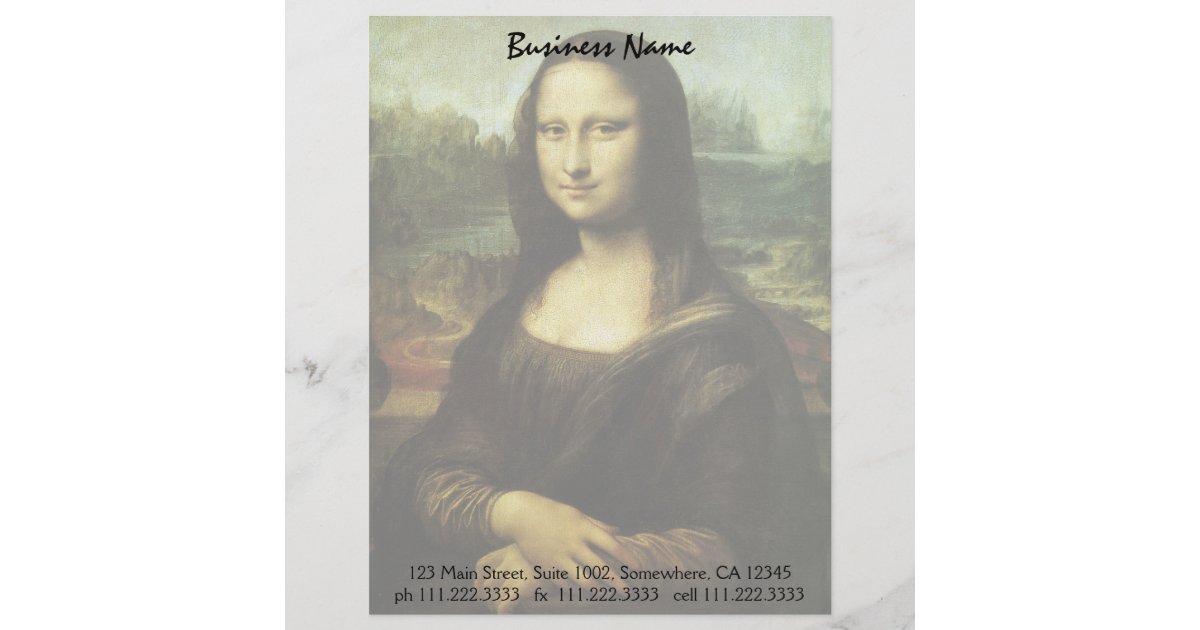 Leonardo da Vinci's Mona Lisa, Renaissance Art Letterhead | Zazzle
