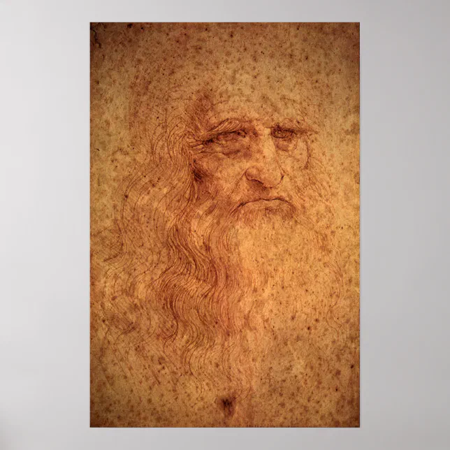 Leonardo da Vinci's Self Portrait, Renaissance Art Poster | Zazzle