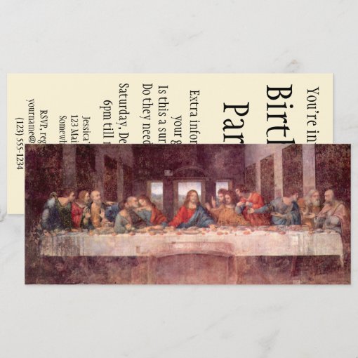 Leonardo da Vinci's The Last Supper Invitation | Zazzle