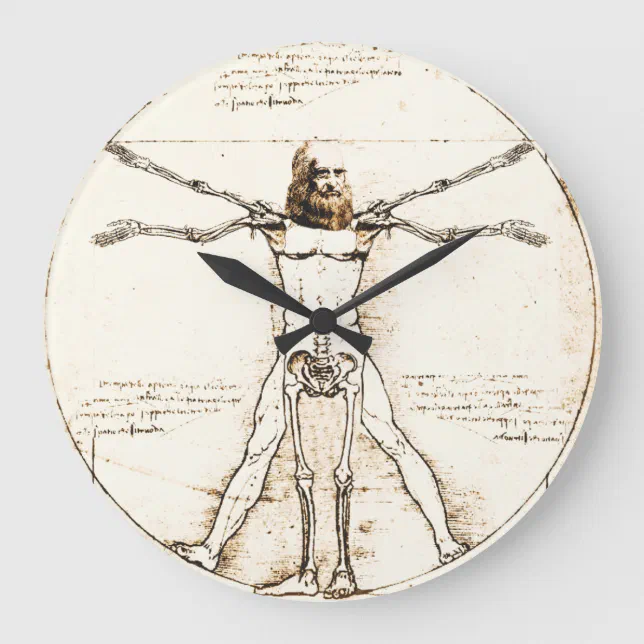 Leonardo DaVinci Vitruvian Clock | Zazzle