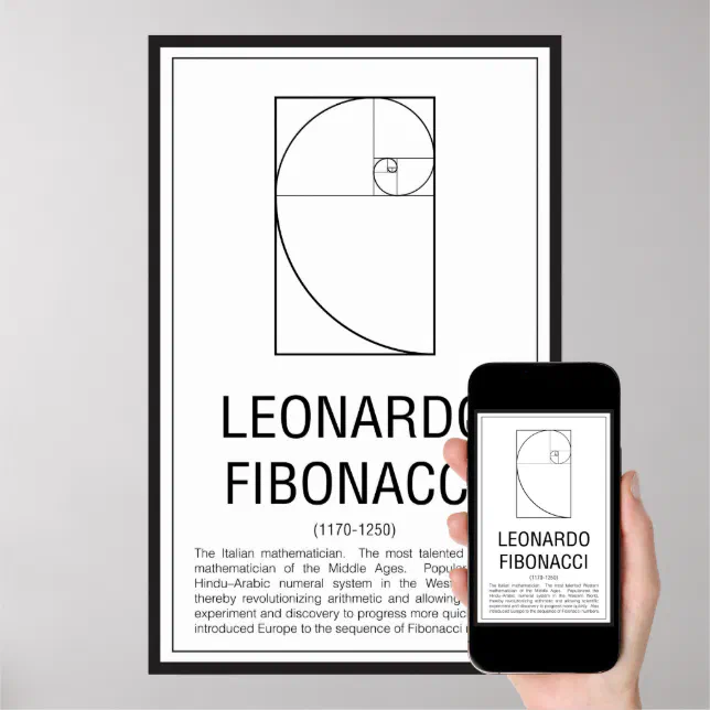 Leonardo Fibonacci Poster | Zazzle