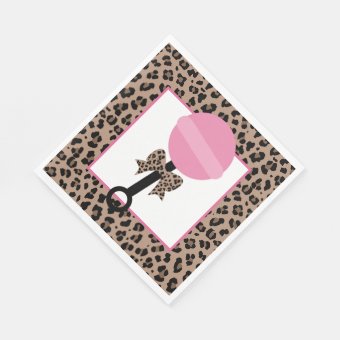Leopard and Pink Baby Shower Napkins | Zazzle