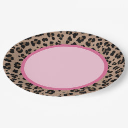 Leopard and Pink Party Paper Plates | Zazzle
