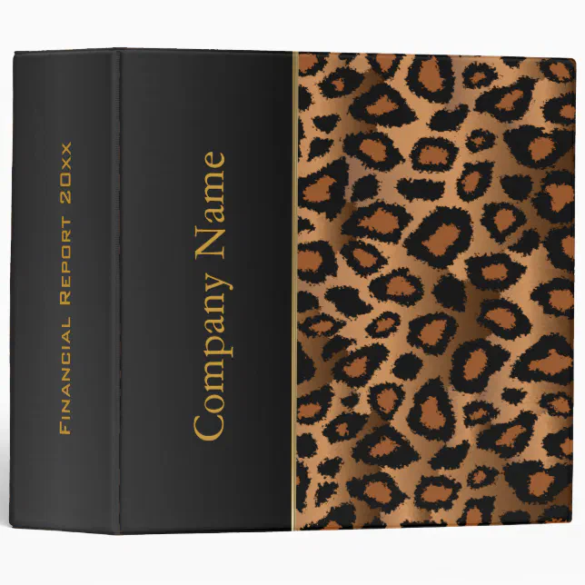 Leopard Animal Pattern Design 3 Ring Binder | Zazzle