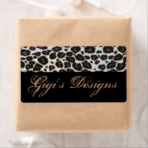 Leopard animal print handmade labels | Zazzle