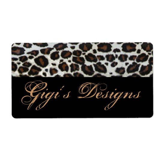 Leopard animal print handmade labels | Zazzle.com