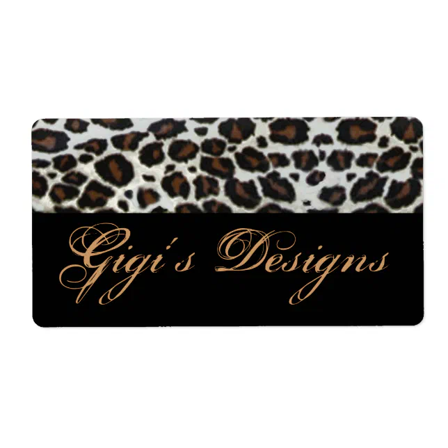 Leopard animal print handmade labels | Zazzle