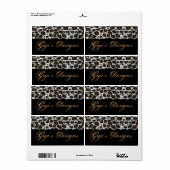 Leopard animal print handmade labels | Zazzle