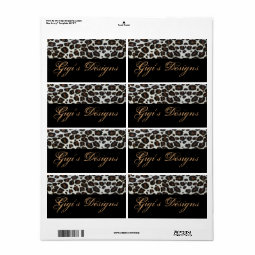 Leopard animal print handmade labels | Zazzle