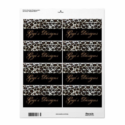 Leopard animal print handmade labels | Zazzle