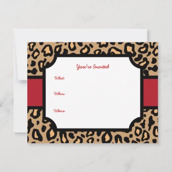 Leopard Animal Print Invitations | Zazzle