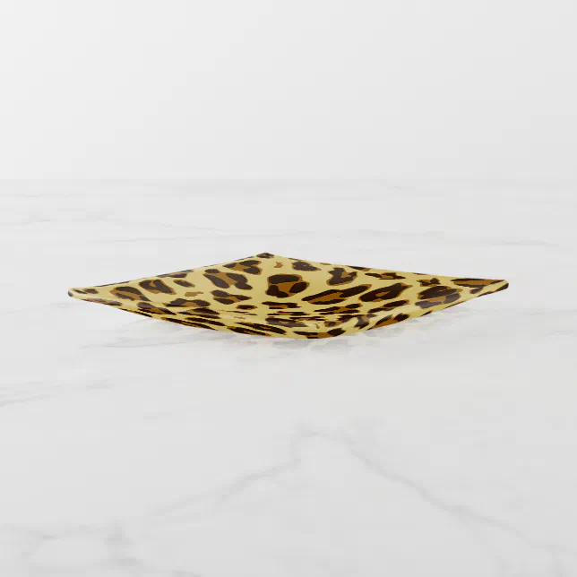 Leopard Animal Print Pattern Trinket Tray | Zazzle