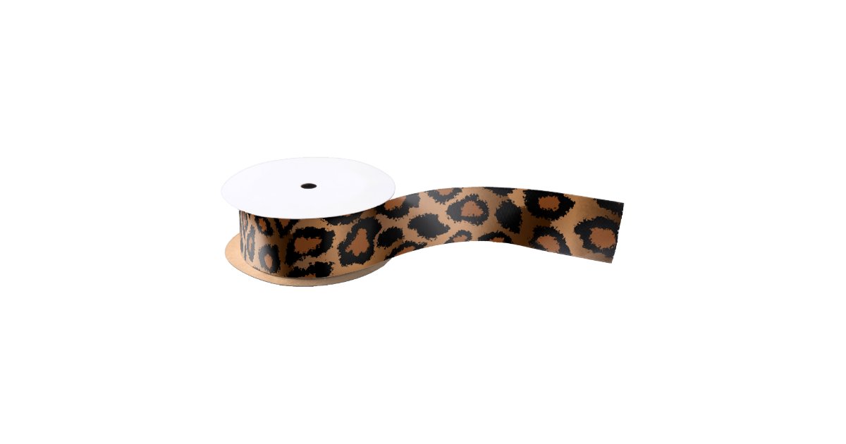 Leopard Animal Print Satin Ribbon | Zazzle
