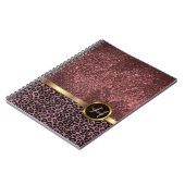 Leopard Animal Print with Rose Gold Glitter Notebook | Zazzle