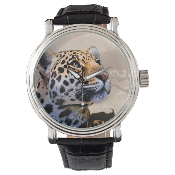 Leopard Art 1 Watch & Numeral Options | Zazzle.com