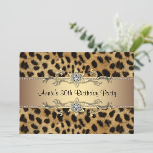 Leopard Birthday Party Invitation | Zazzle